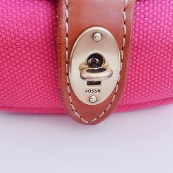 Fossil | Bags | Fossil Pink Canvas Small Crossbody Purse New | Poshmark